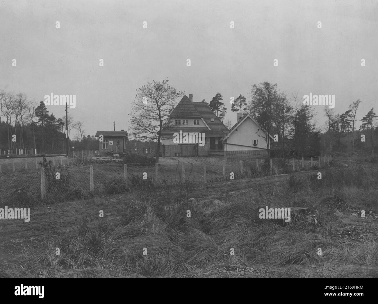 Railroad guard's house with a small piece of land, a vegetable garden ...