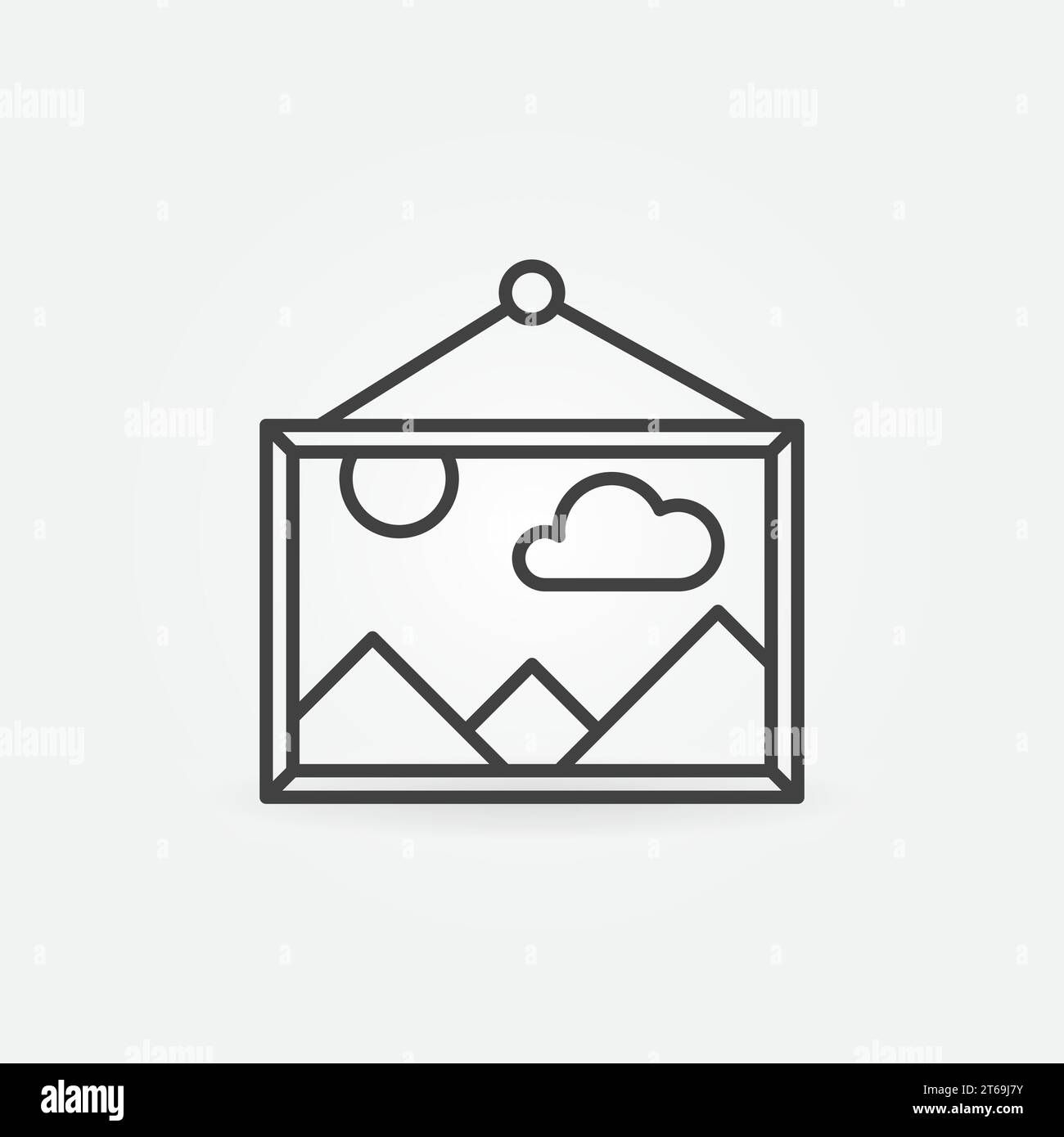Picture on the Wall outline vector concept icon or design element Stock ...