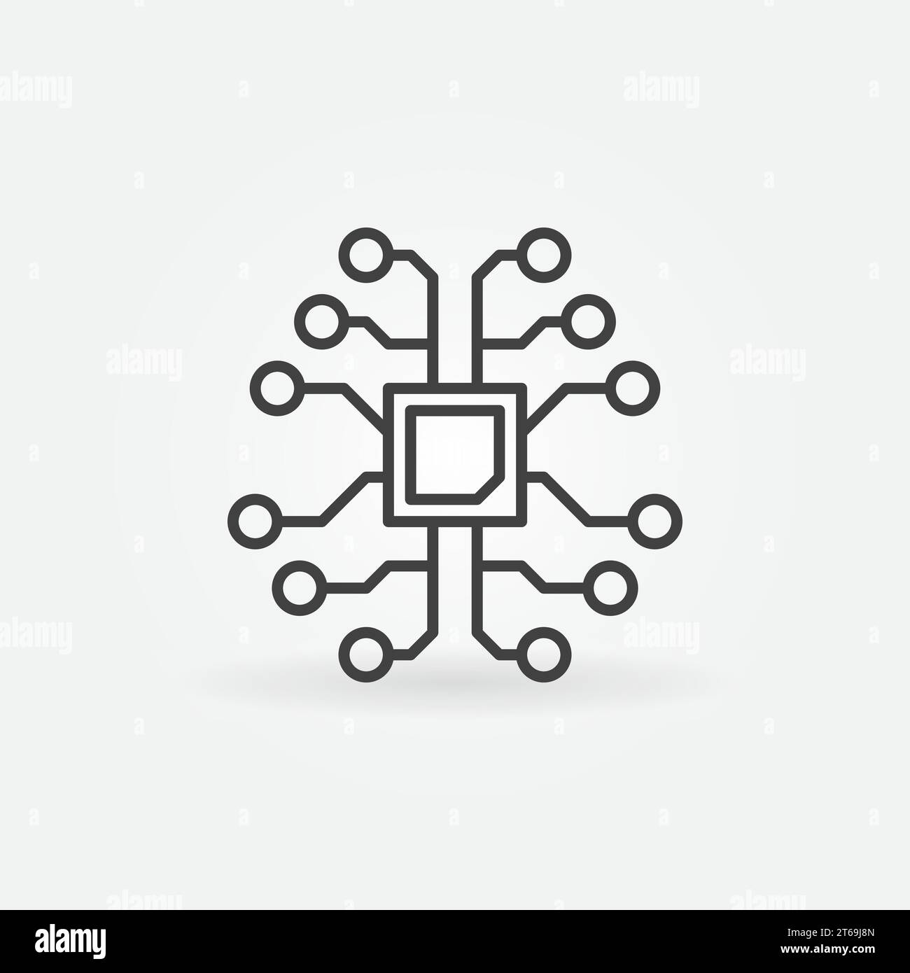 Brain chip logo hi-res stock photography and images - Alamy