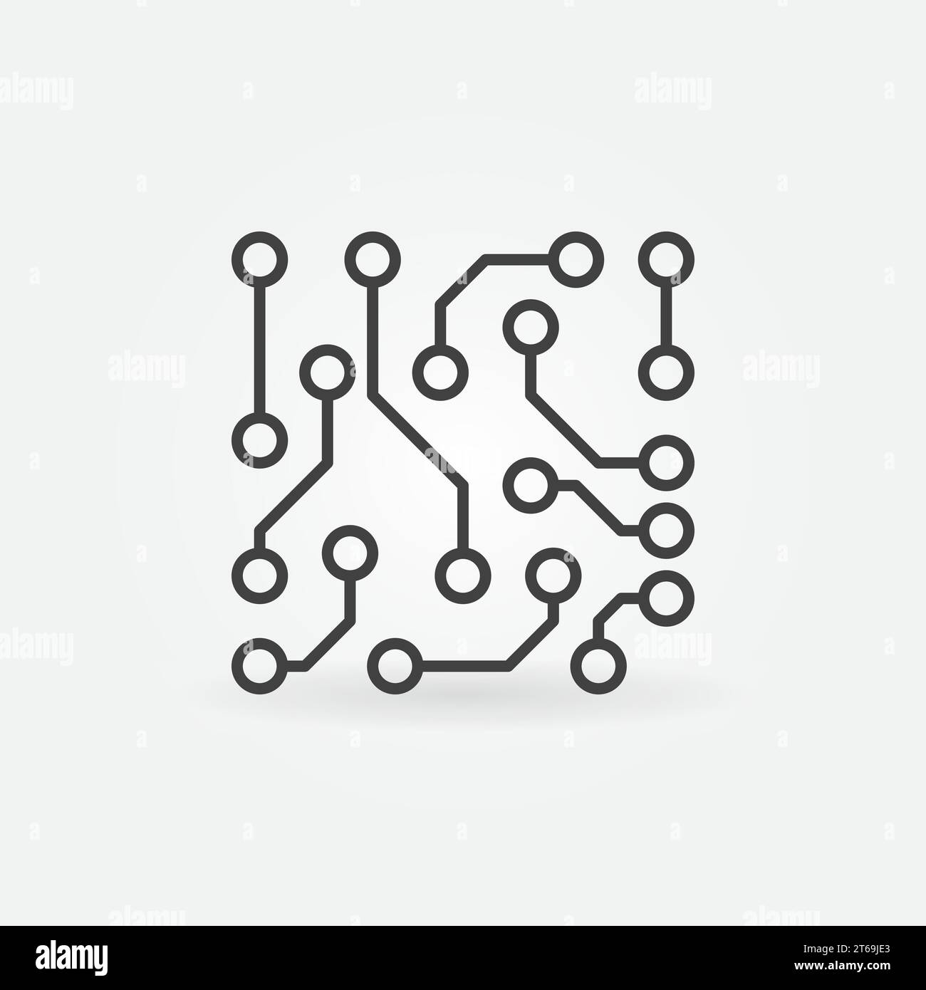 Circuit board vector icon or symbol in thin line style Stock Vector ...