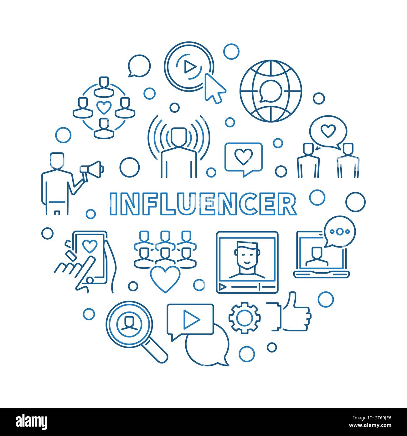 Influencer marketing icon simple hi-res stock photography and images ...