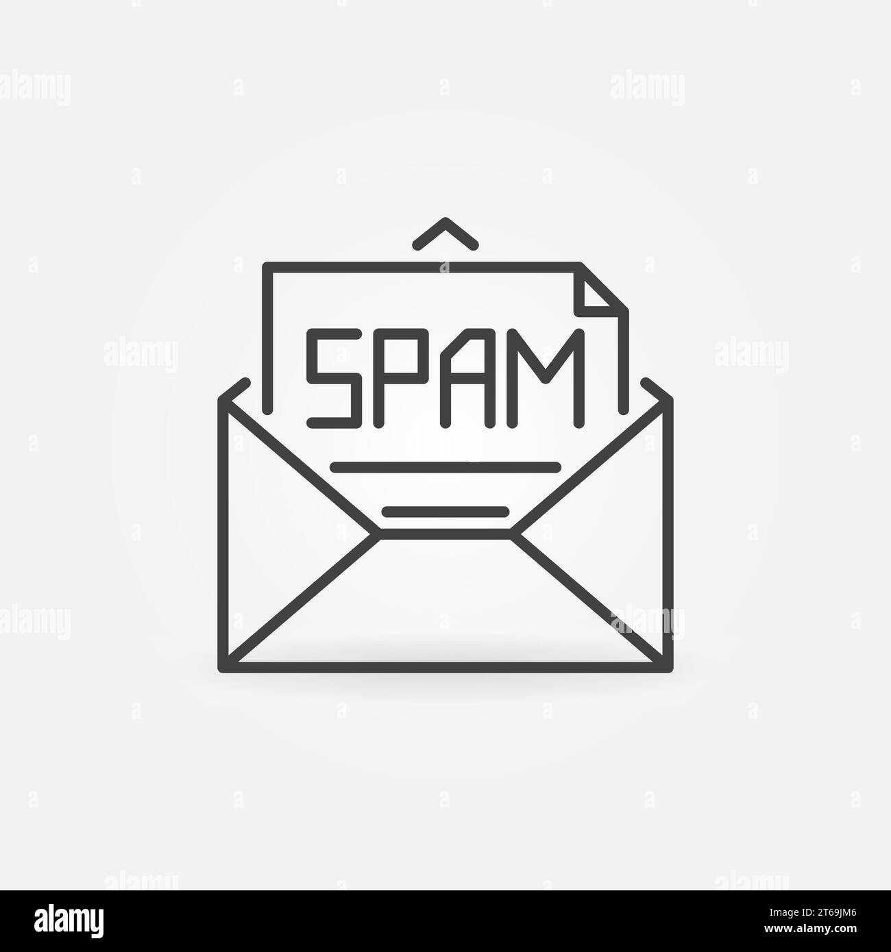 Envelope with Spam vector outline concept icon or design element Stock ...