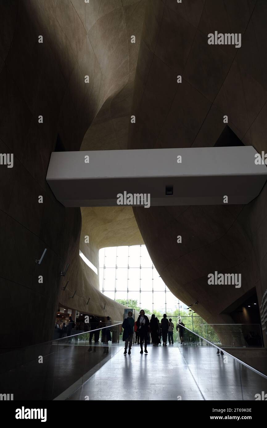 Warsaw, Poland - August 5, 2023. Entrance hall of the famous Polin ...