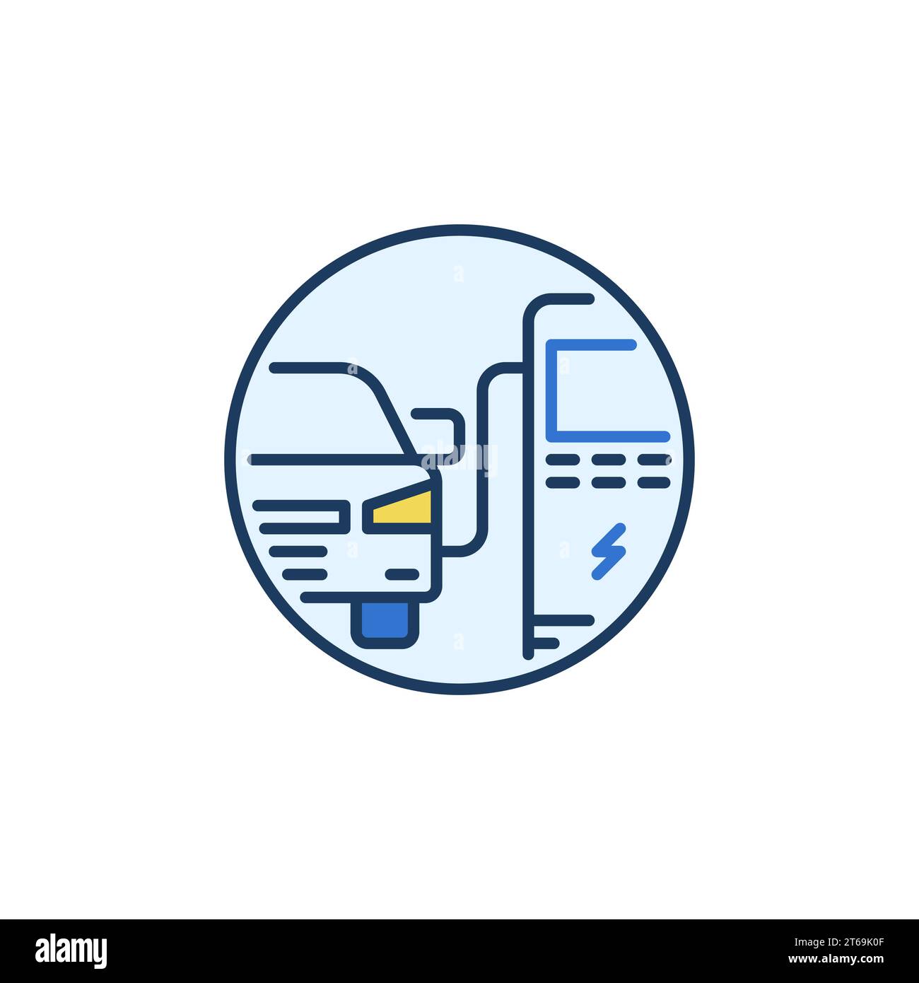 EV Charging vector concept round colored icon or symbol Stock Vector ...