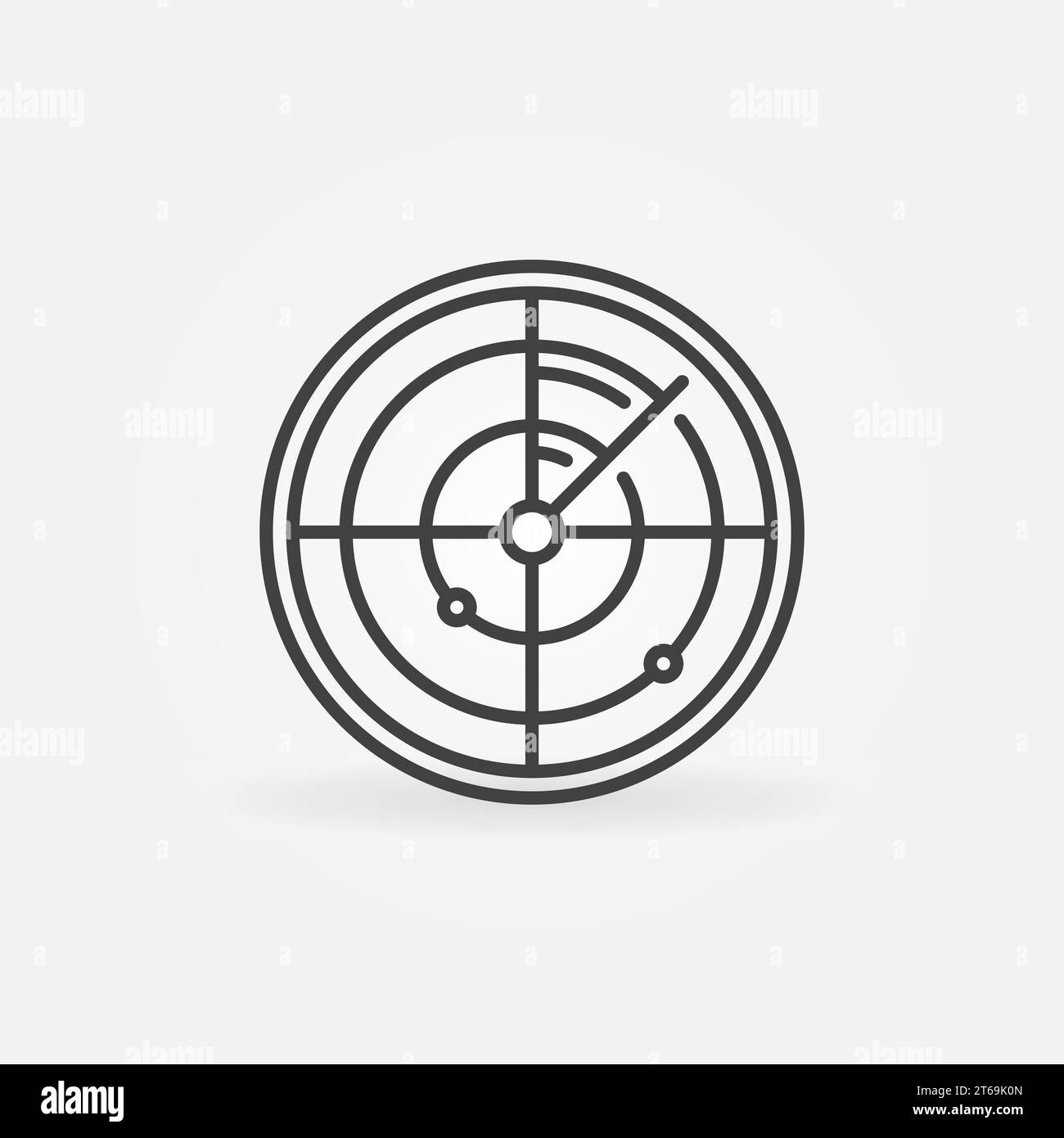 Cyber Security Radar vector thin line concept round icon or design ...