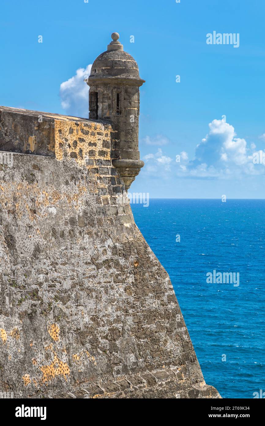 Watch tower sentry post in Castillo San Cristobal along the northern ...