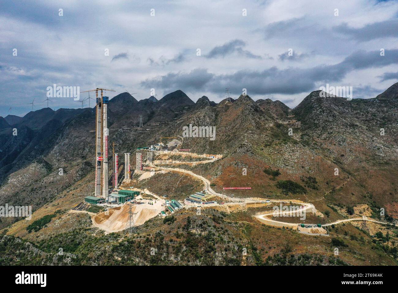 Guanling. 8th Nov, 2023. This aerial photo taken on Nov. 8, 2023 shows ...