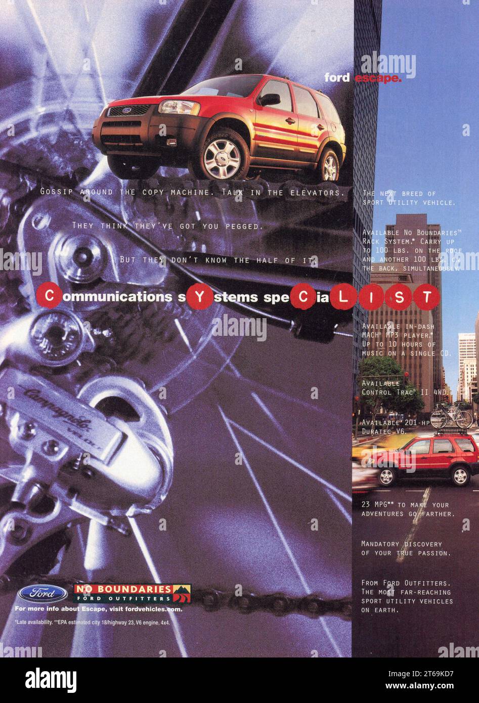 Vintage "Time" Magazine 19 November 2001 issue Advert, USA Stock Photo ...