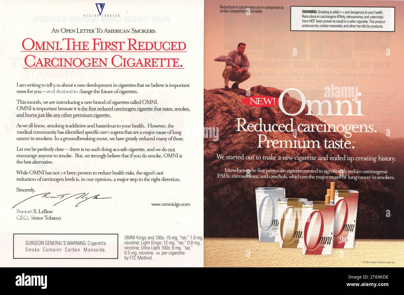 Vintage "Time" Magazine 19 November 2001 issue Advert, USA Stock Photo ...