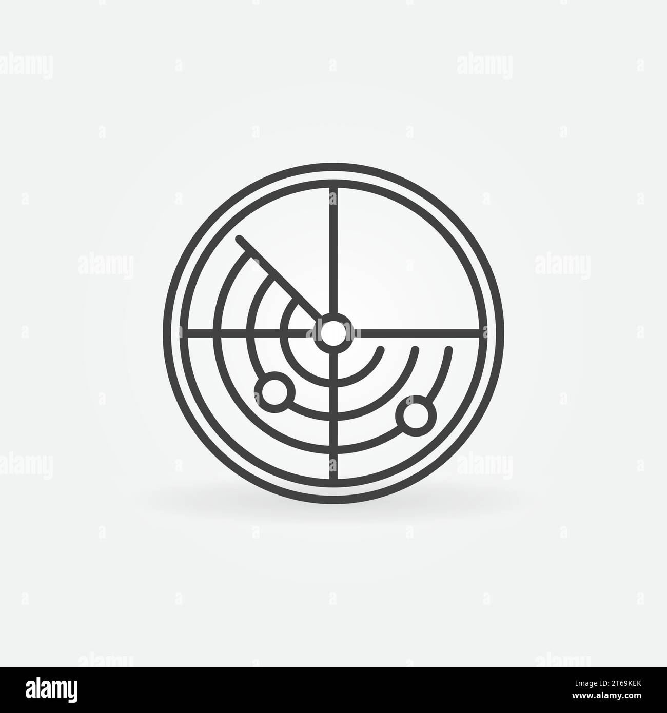 Outline Radar vector round concept icon or logo element Stock Vector ...