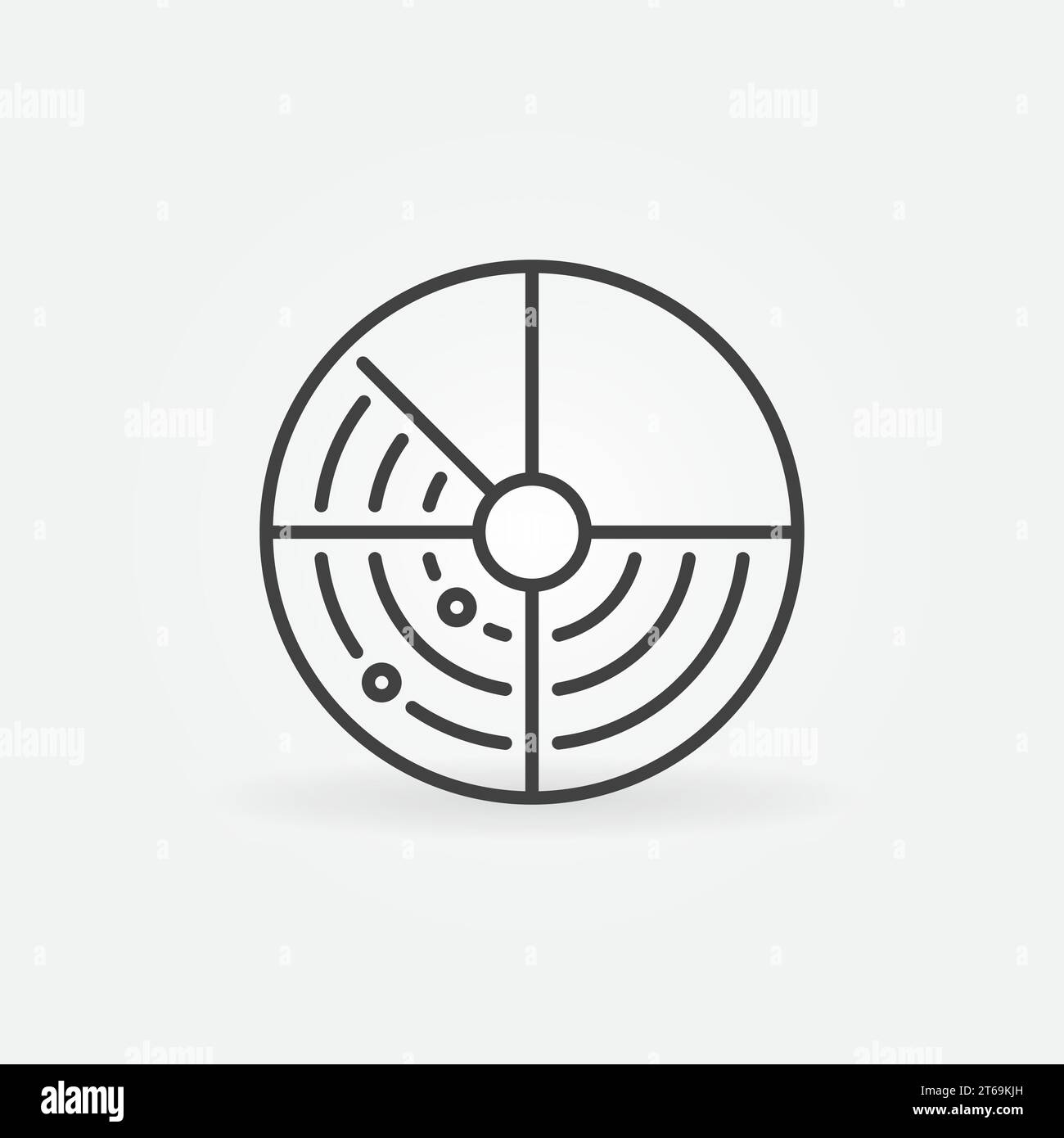 Radar HUD Display vector round concept icon or symbol in thin line ...