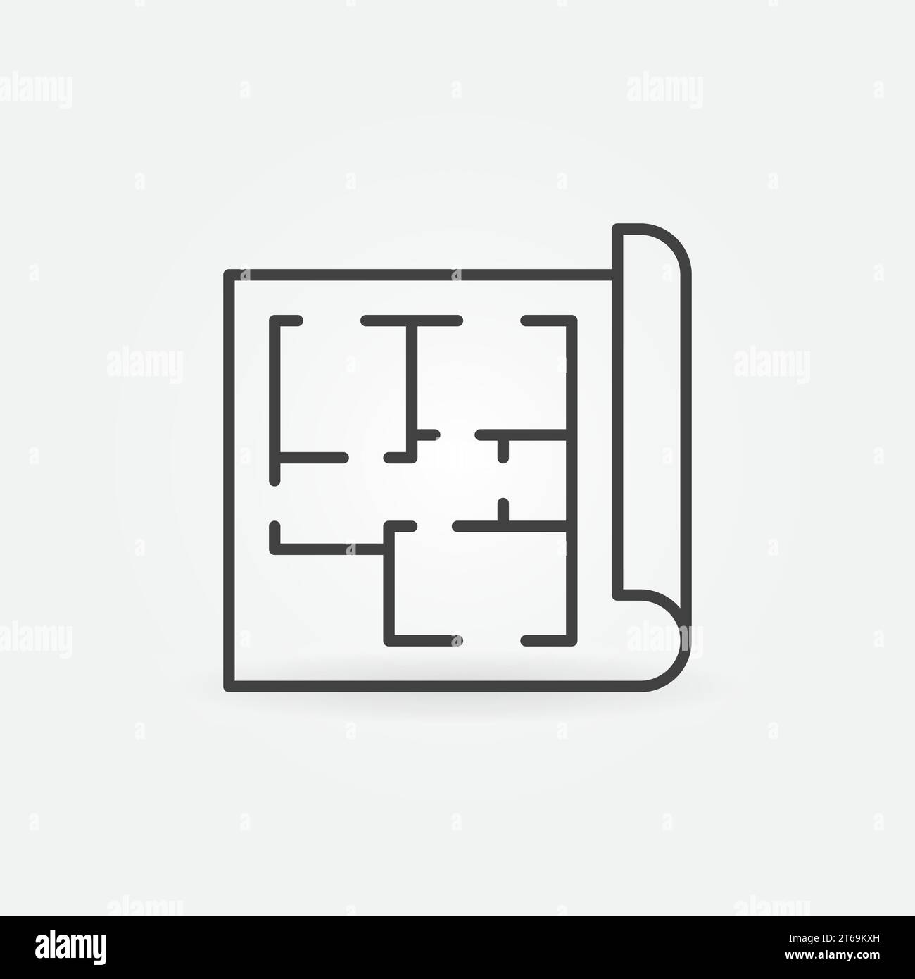 House Plan linear vector concept icon or logo element Stock Vector ...