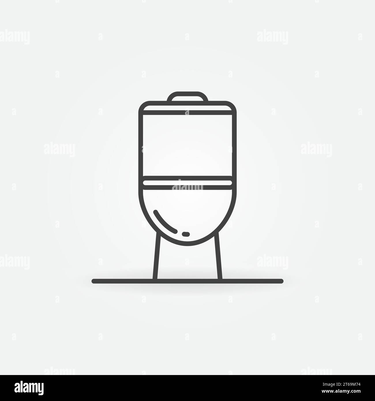Toilet Bowl vector thin line concept icon or design element Stock ...