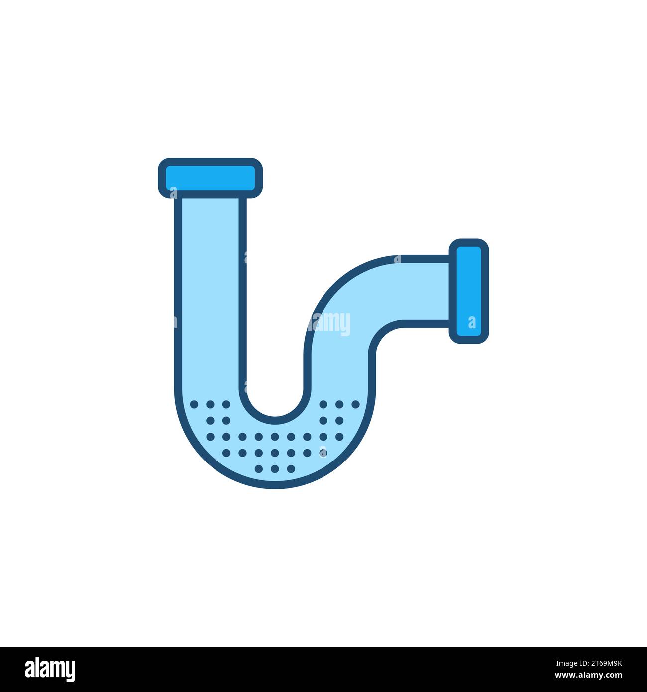 Pipe Blockage blue icon - Blocked Pipes vector concept modern sign ...
