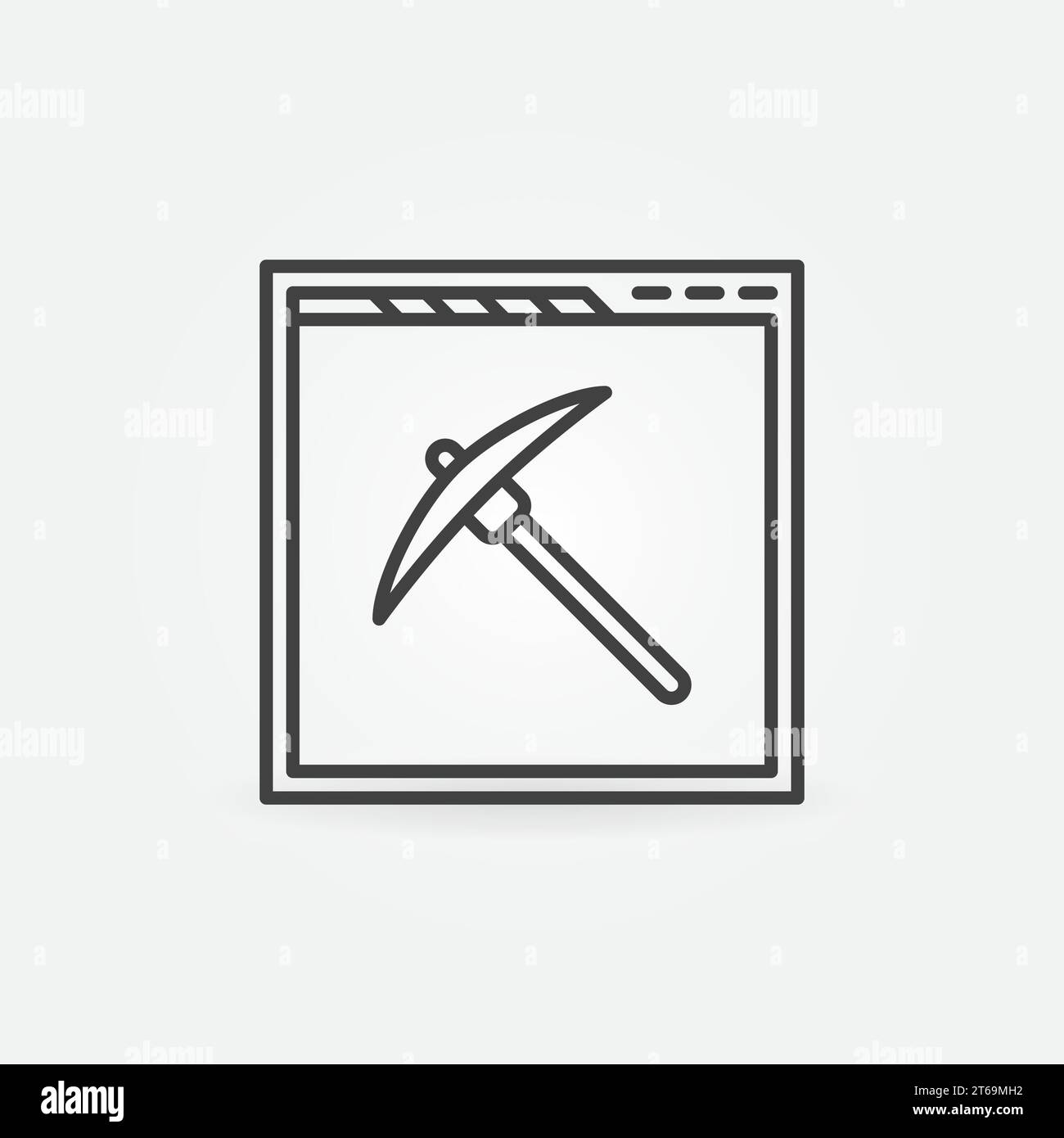 Data Mining From A Web Browser Linear Vector Concept Icon Or Logo Element Stock Vector Image