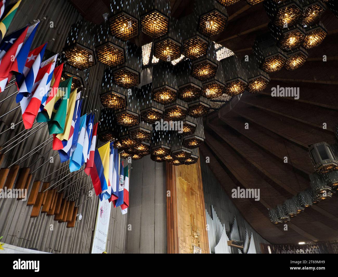 Ceiling of Mexico city: Basilica of Our Lady of Guadalupe Stock Photo ...