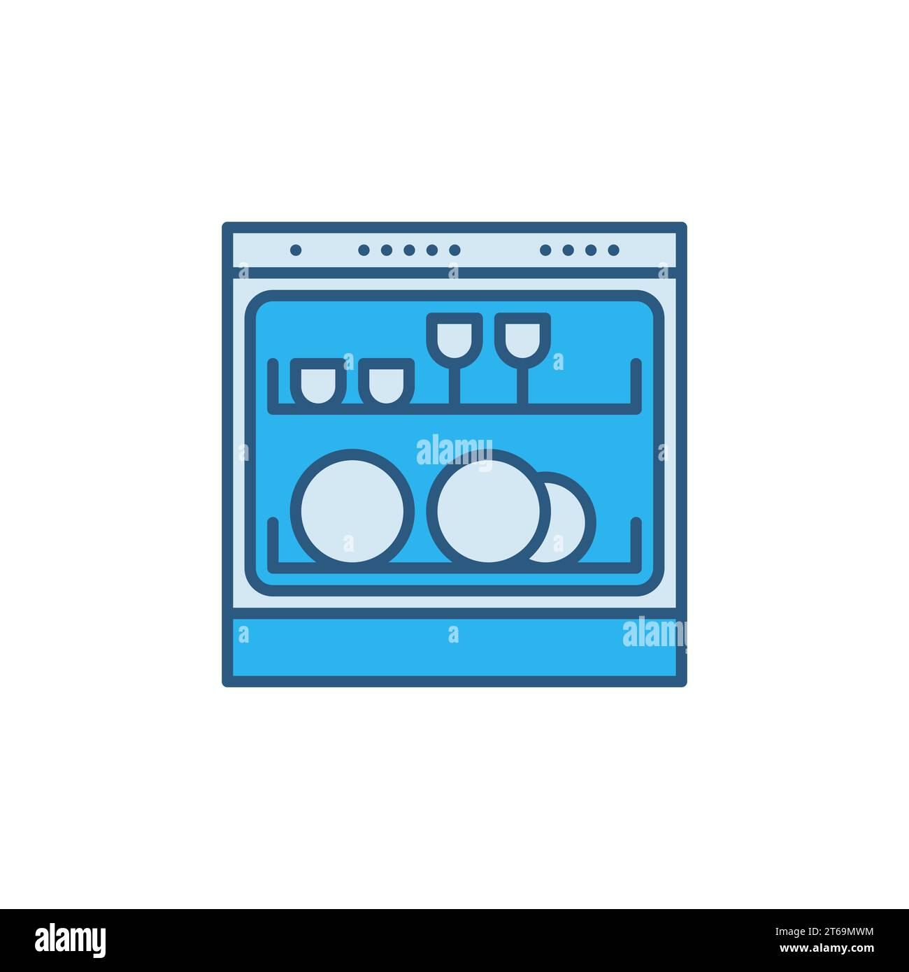 Washing glass dishwasher Stock Vector Images - Alamy