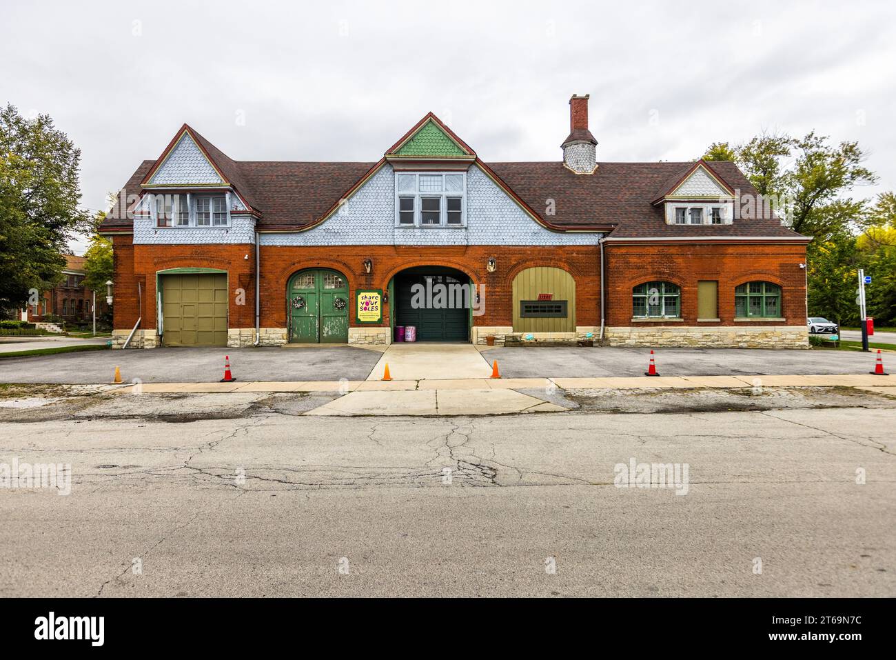 Former stables, buildings in the Pullman District. In 1880, a perfect ...