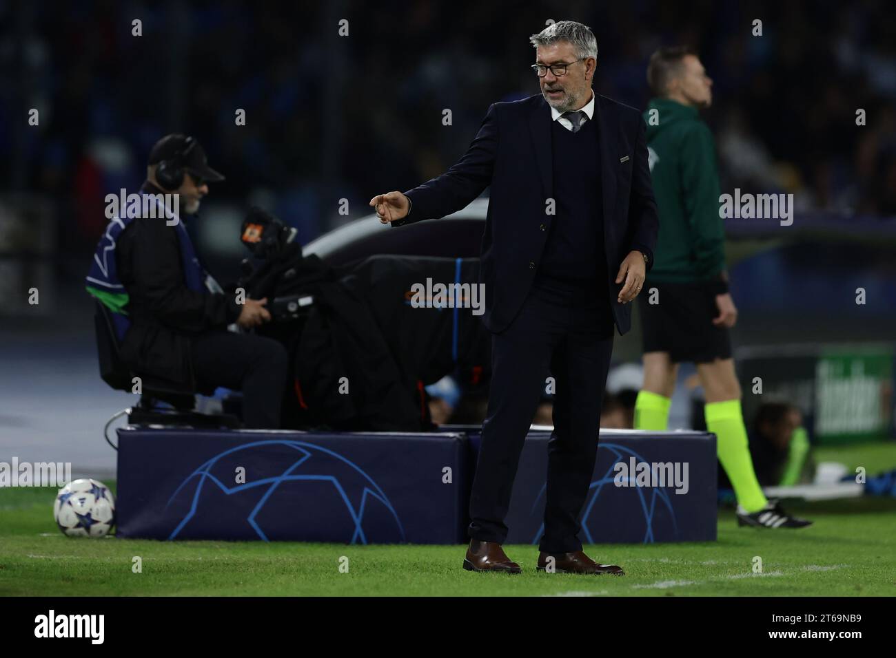 Berlin’s Swiss coach Urs Fischer gesticulate during the Uefa champions ...