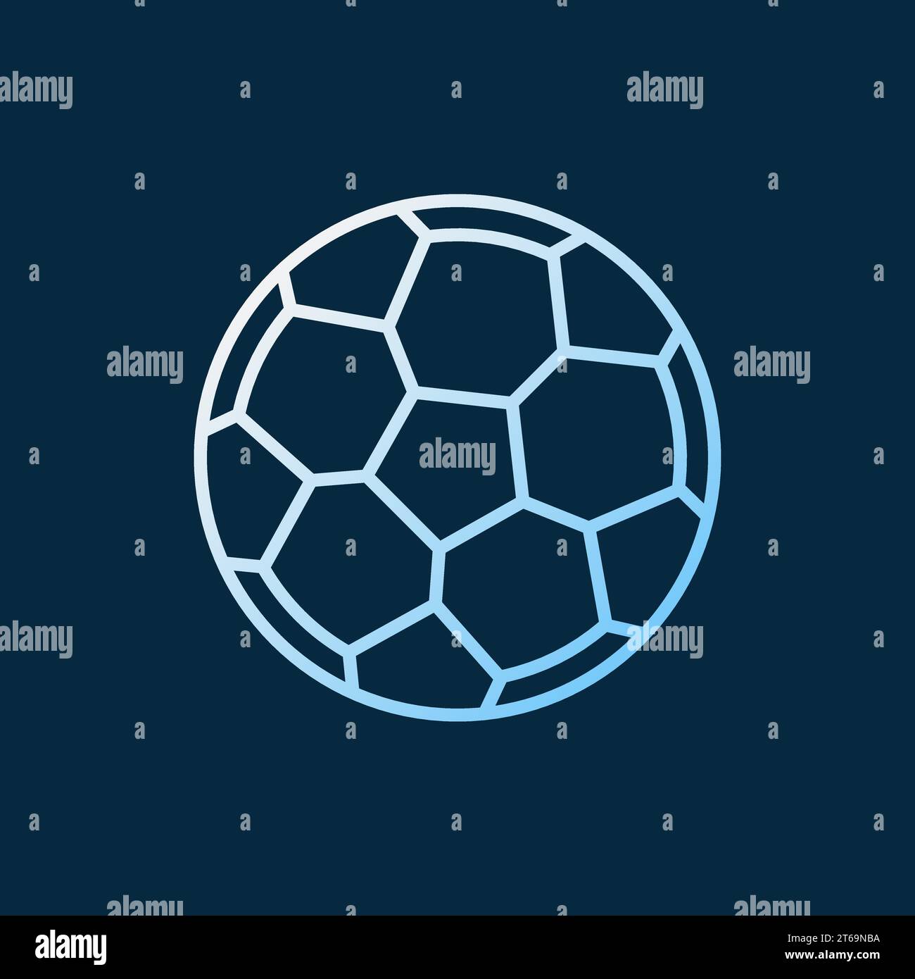 Soccer ball vector linear colored concept icon. Football ball outline ...