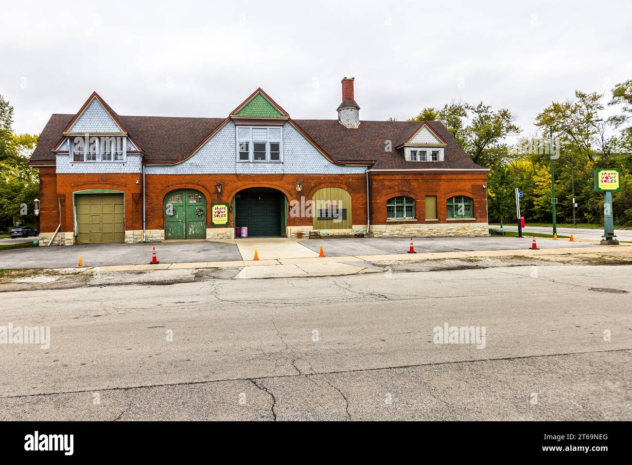 Former stables, buildings in the Pullman District. In 1880, a perfect ...