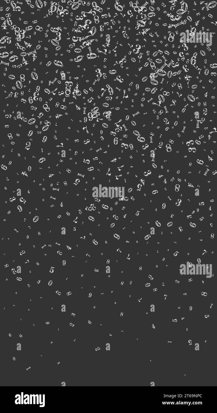 Falling numbers. Math study concept with flying digits. Back to school ...