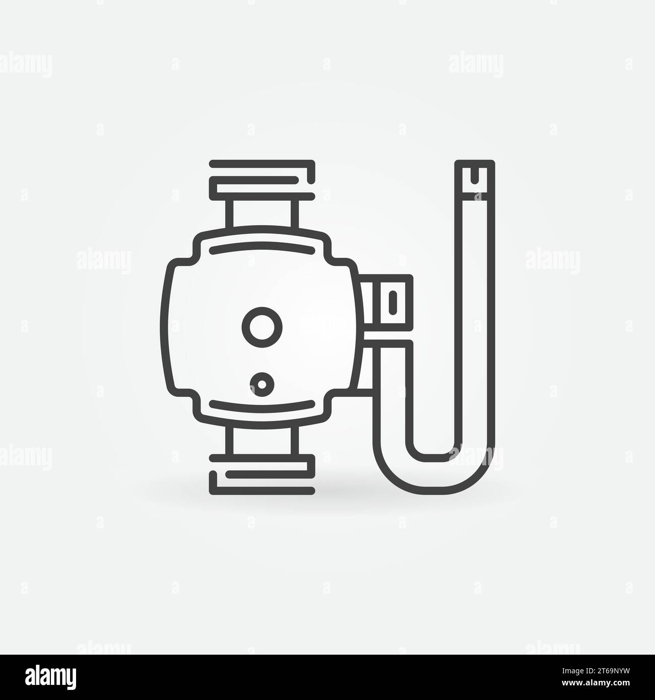 Circulating pump vector concept outline icon or design element Stock ...