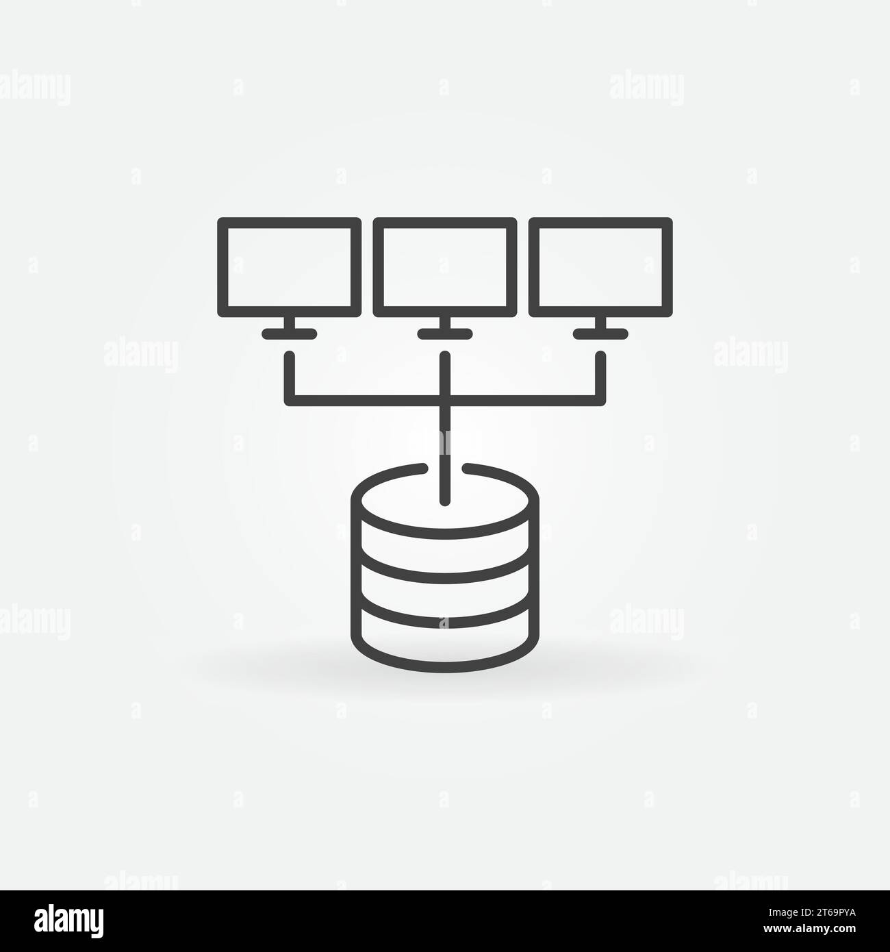 Vector Data Mining Technology concept icon or symbol in thin line style ...