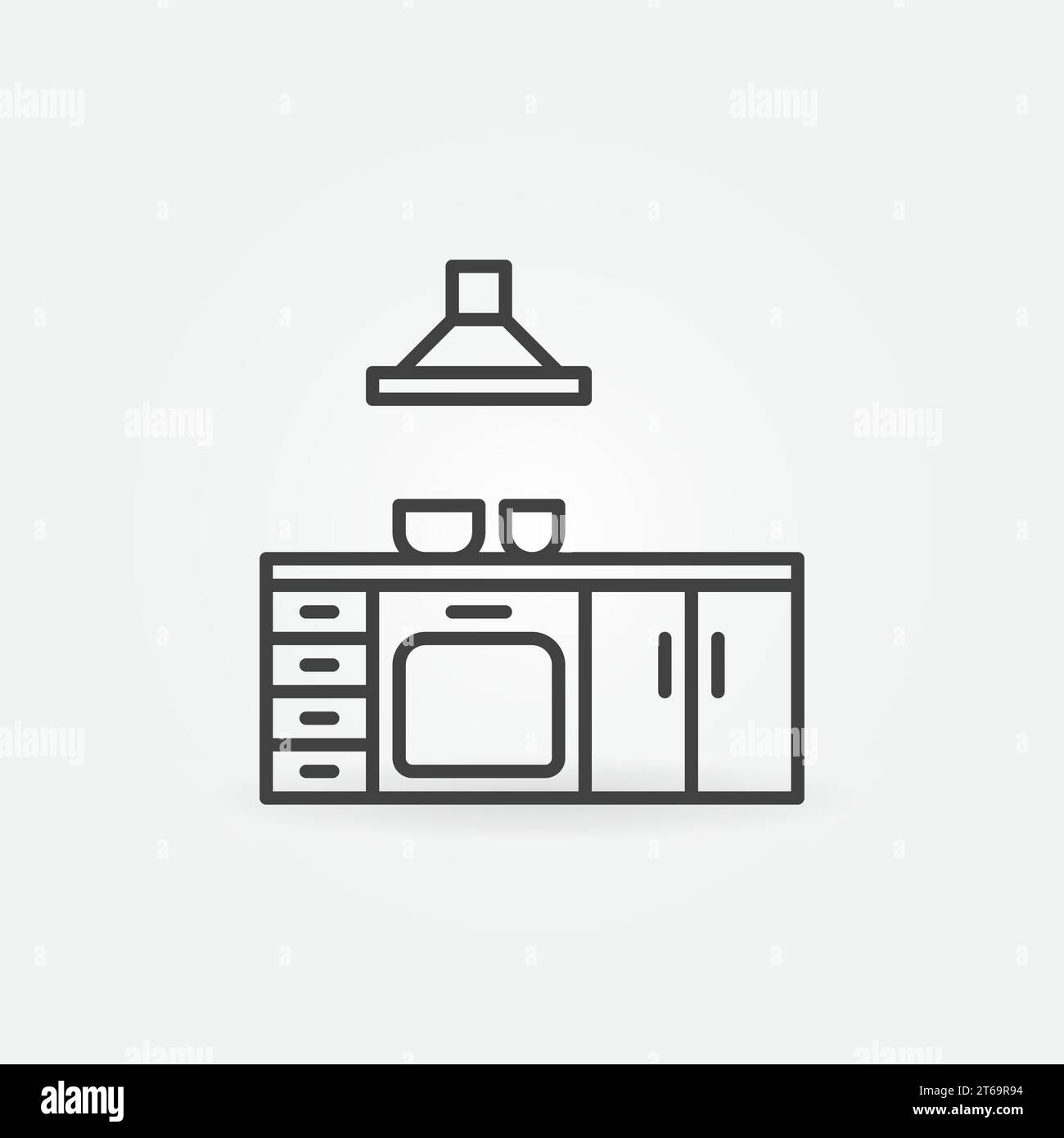 Kitchen outline vector concept icon or design element Stock Vector ...
