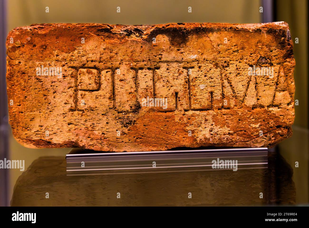 Typical orange brick from which most of the buildings in Pullman town ...