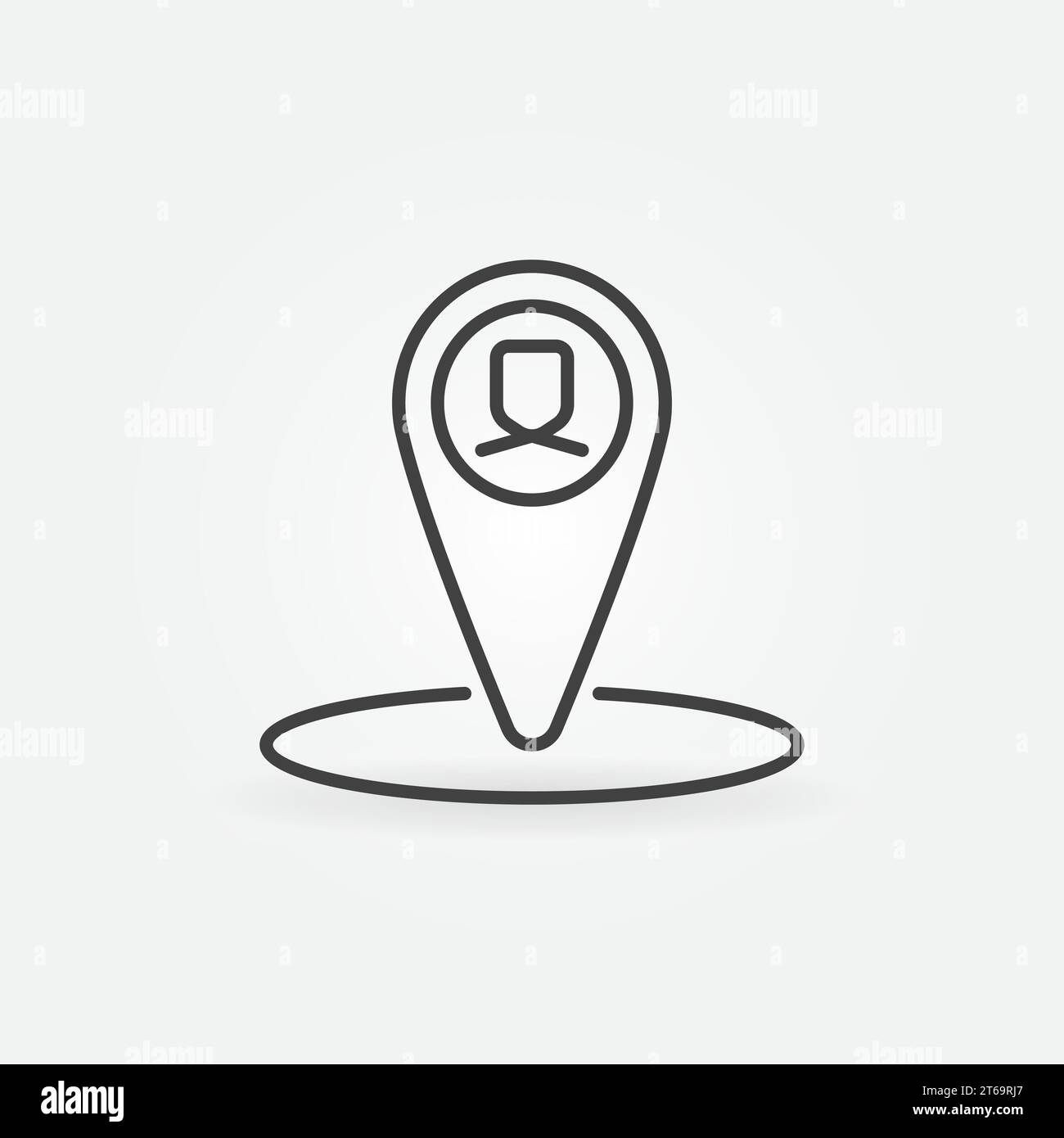 Man Geo Tag vector concept icon or design element in thin line style ...
