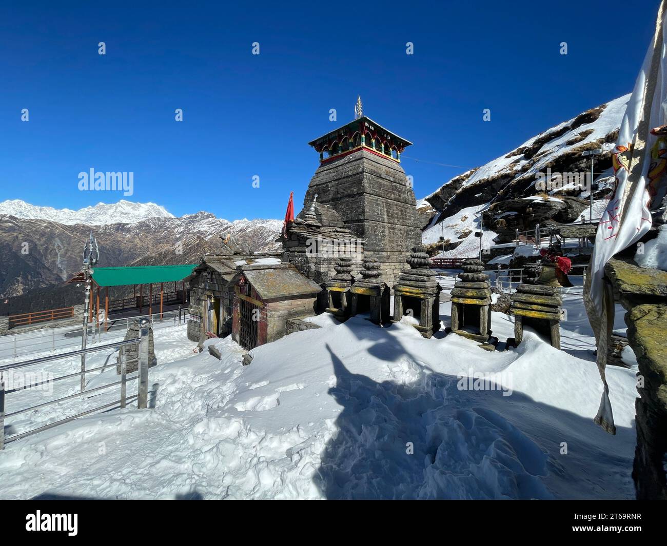 The beautiful Hindu Tungnath temple located in the Rudraprayag district ...