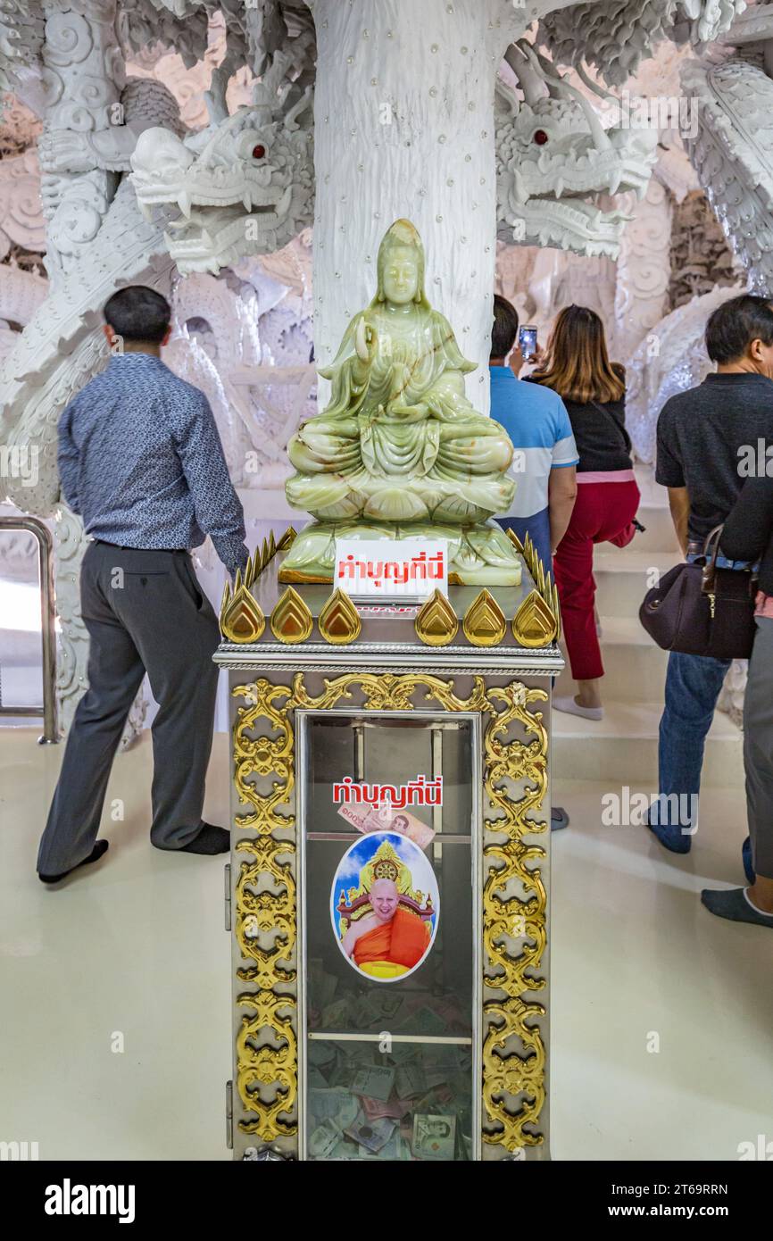 Buddahist shrine inside the Guan Yin (Goddess of Mercy) statue at Wat ...