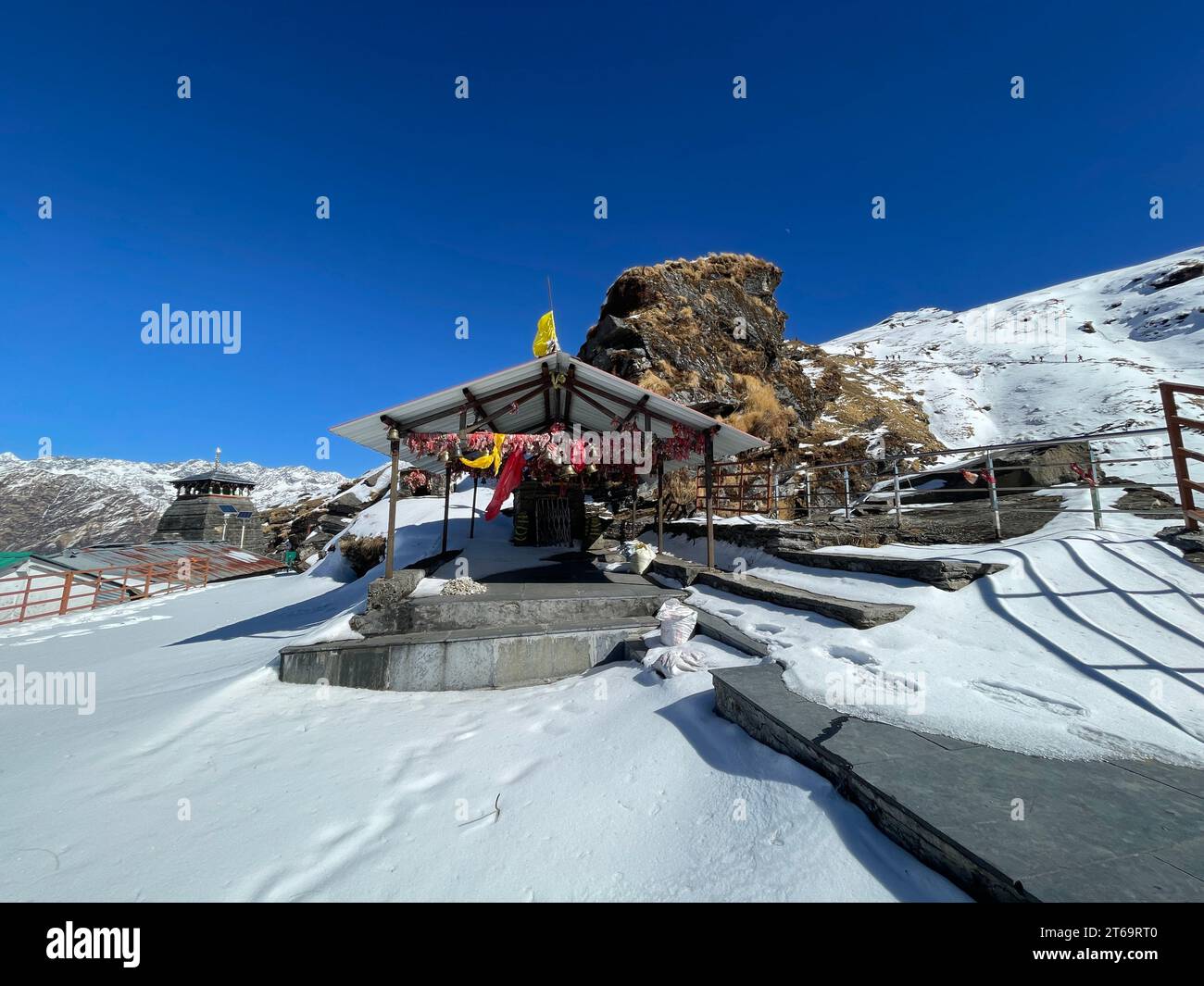 The beautiful Hindu Tungnath temple located in the Rudraprayag district ...