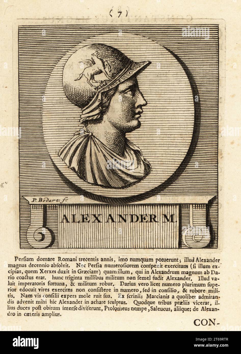 Profile portrait of Alexander the Great, Alexander III of Macedon, 356 ...