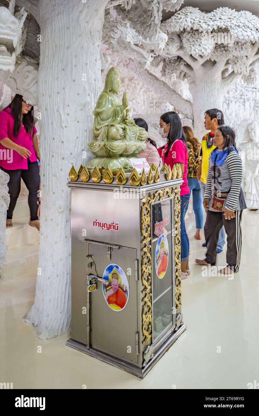 Buddahist shrine inside the Guan Yin (Goddess of Mercy) statue at Wat ...