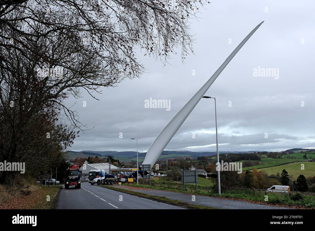 The solitary blade, No 2 of 21, approaches Selkirk and the junction of ...
