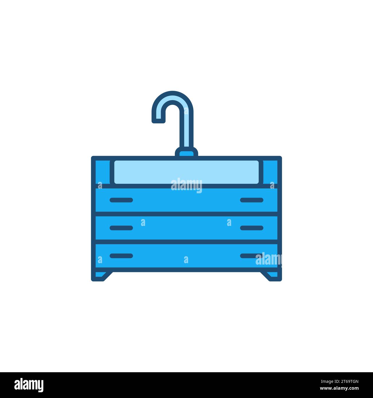 Sink with Vanity Unit vector concept blue icon or symbol Stock Vector ...