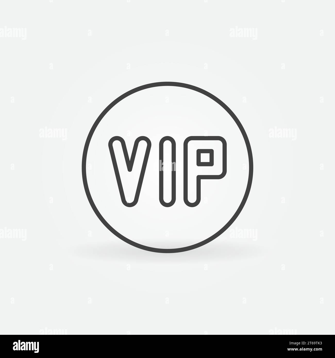 VIP Circle vector concept icon or symbol in thin line style Stock ...