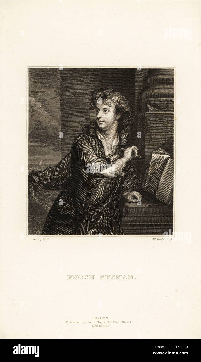 Portrait of Enoch Seeman the Younger, portrait painter from Danzig ...