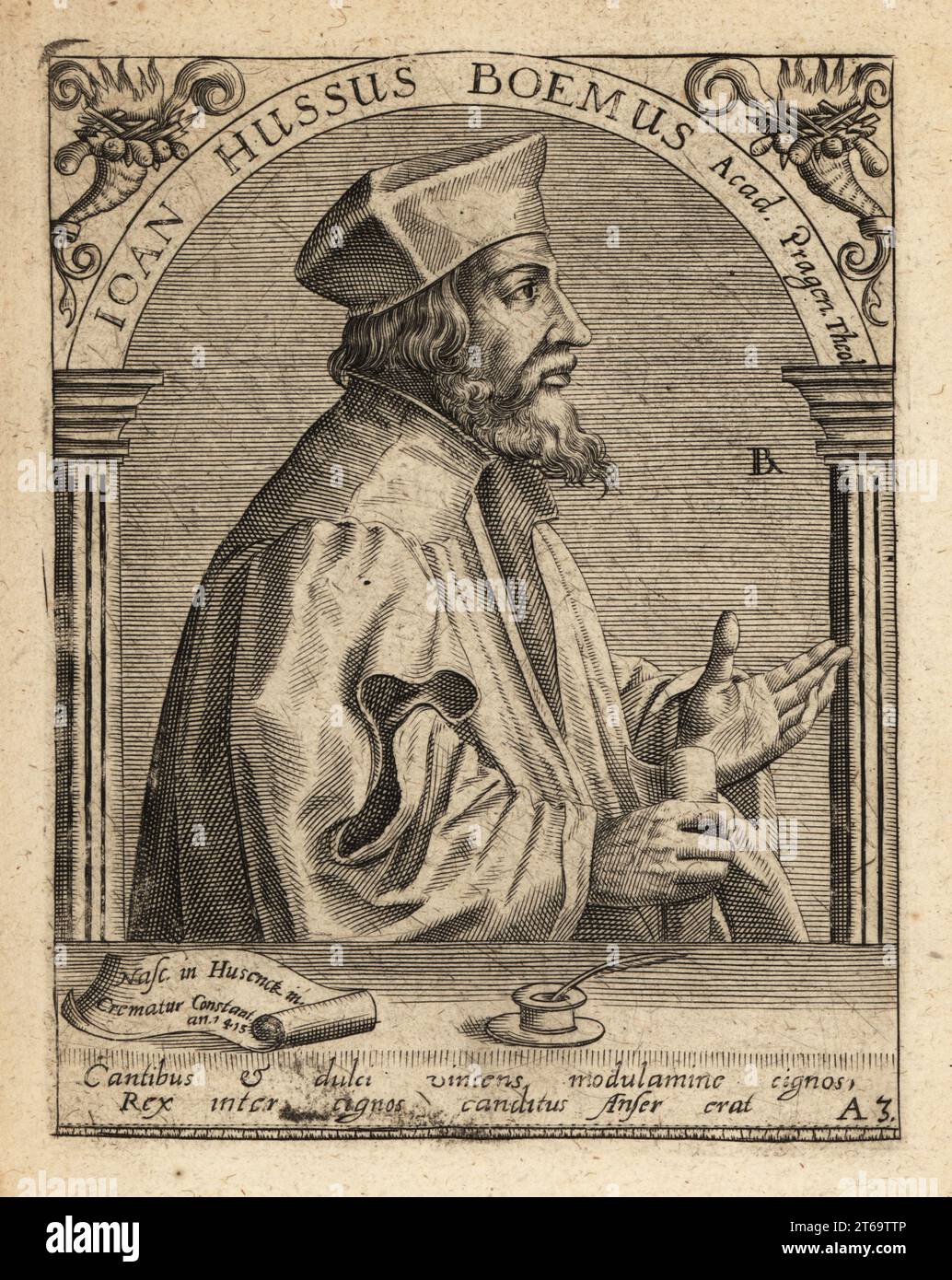 Jan Hus or Husinec, 1369-1415, Czech theologian and philisopher. Ioan ...