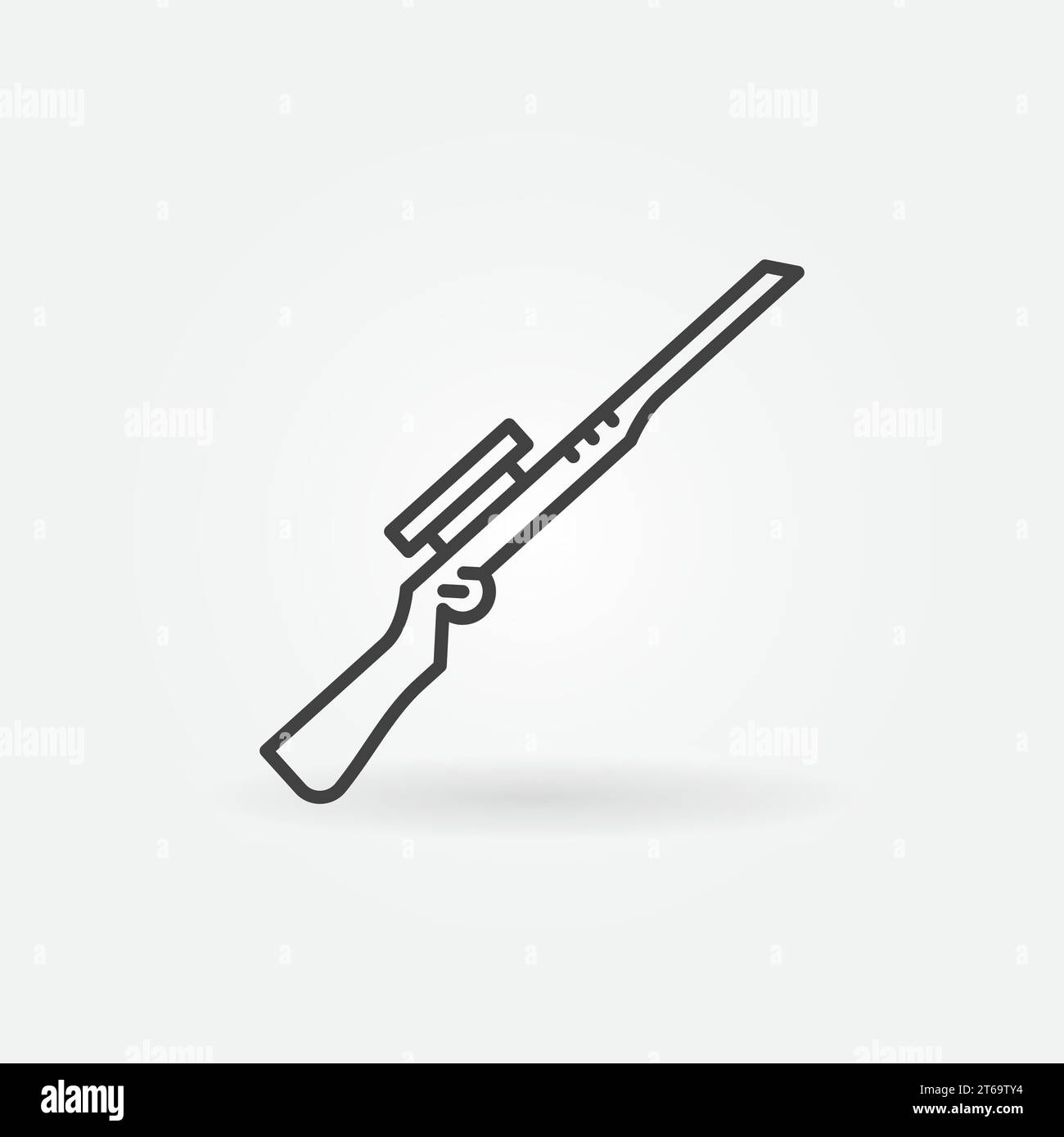 Sniper Rifle vector thin line concept icon or design element Stock ...