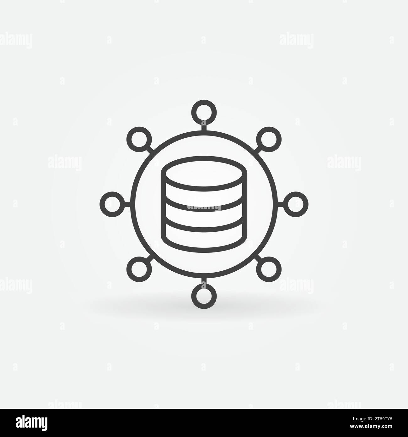 Data Mining Technology vector concept round icon or symbol in thin line ...