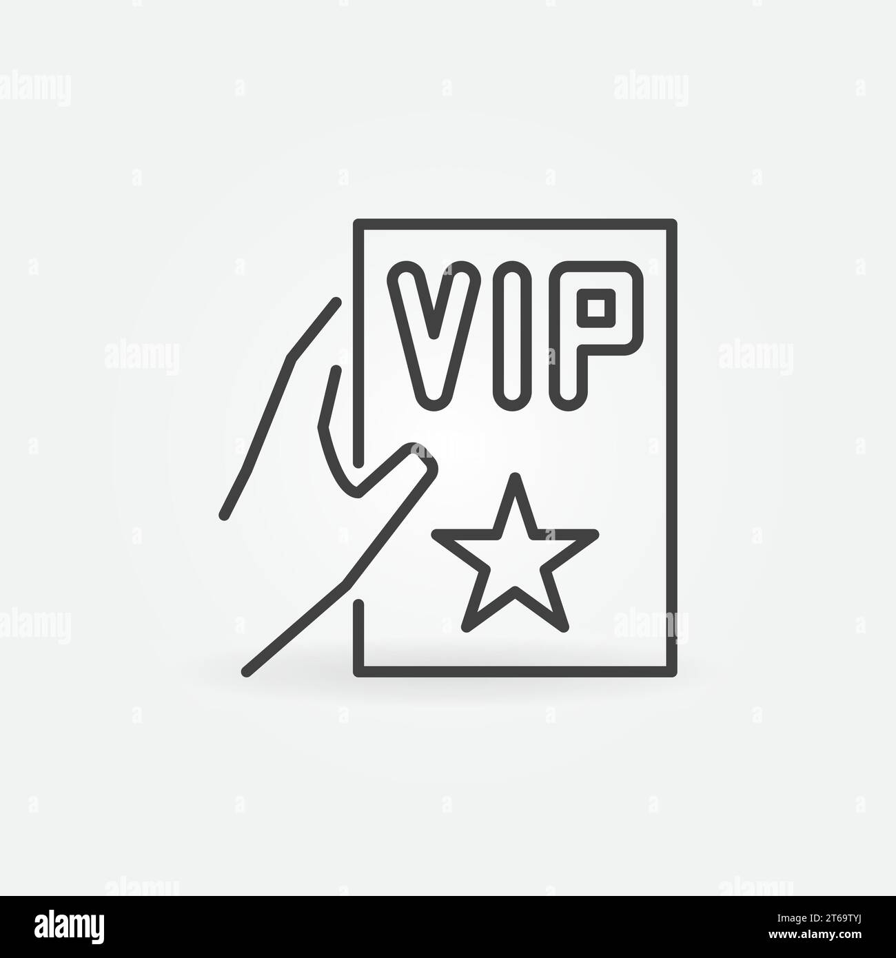 Hand holding invitation vip Stock Vector Images - Alamy
