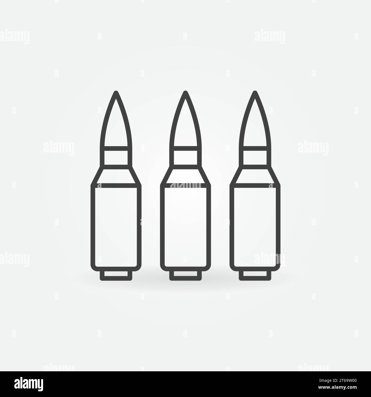 Three Bullets outline icon. Ammo vector concept symbol Stock Vector ...
