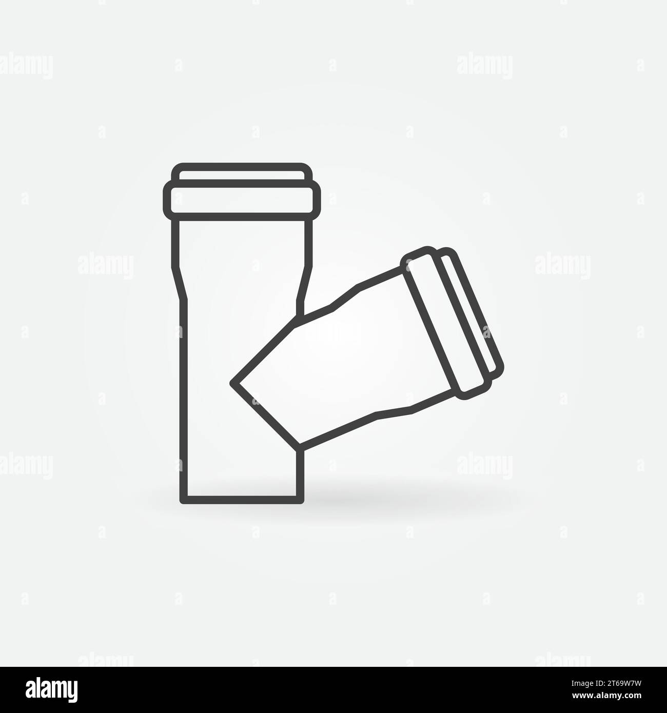 Sewage Pipe vector concept icon or symbol in thin line style Stock ...