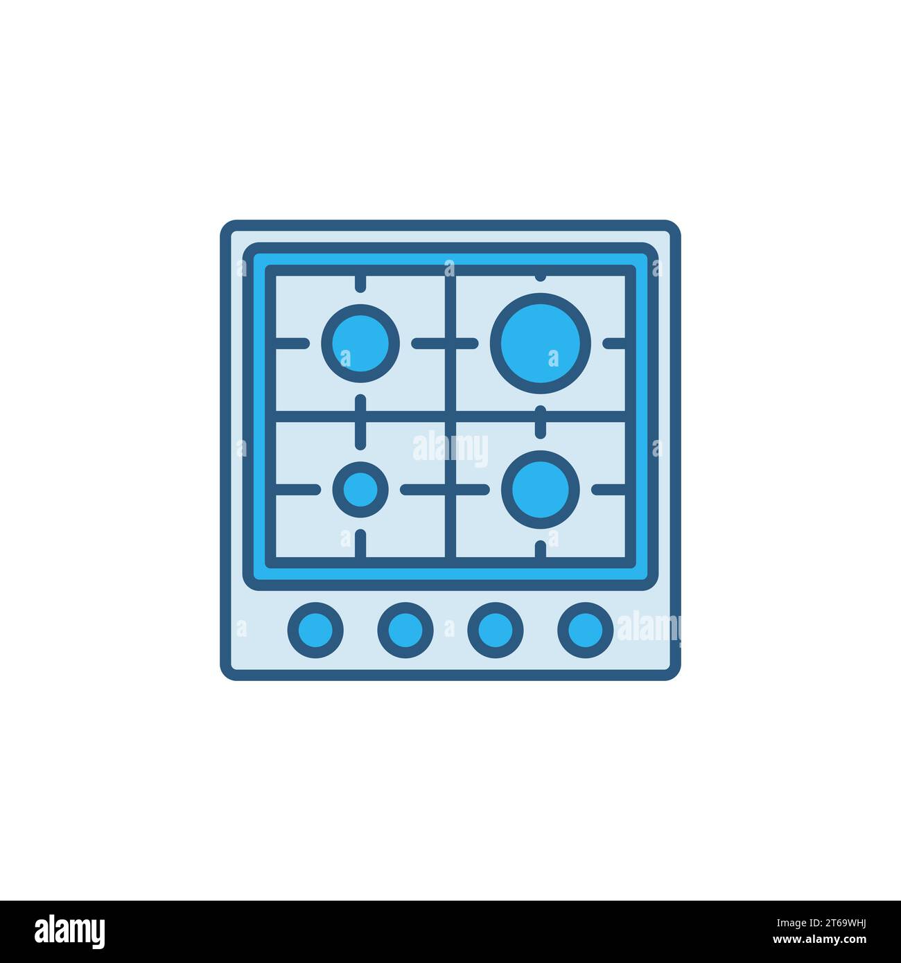 Kitchen hob top view Stock Vector Images - Alamy