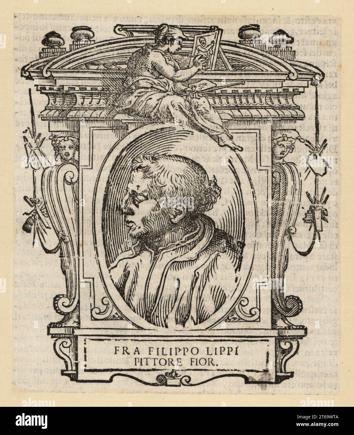 Portrait of Filippo Lippi, Italian painter from Florence of the Quattrocento (15th century), c ...