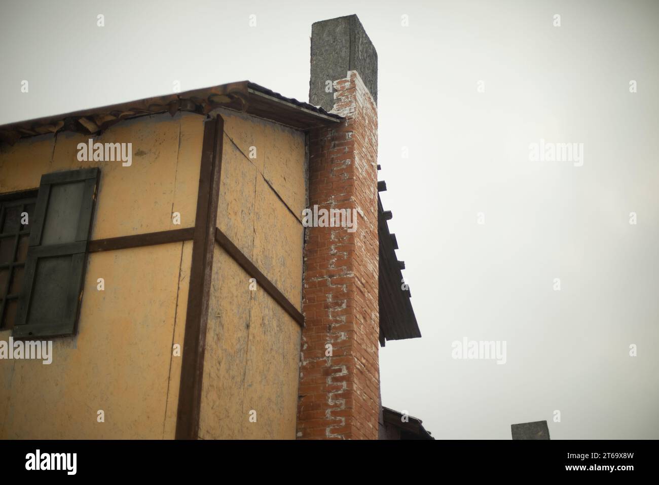 Old building. Buildings in style of wild West. Houses of last century ...