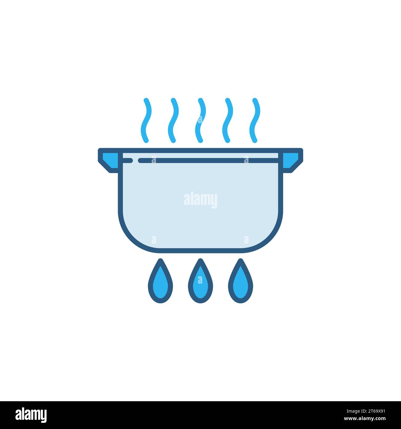 Pan or Pot on Fire vector concept colored icon or symbol Stock Vector ...